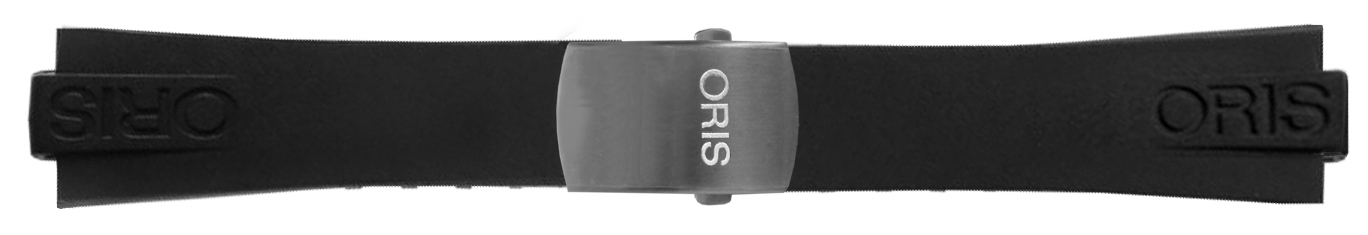 Oris | Black Rubber Strap with Deployment Buckle