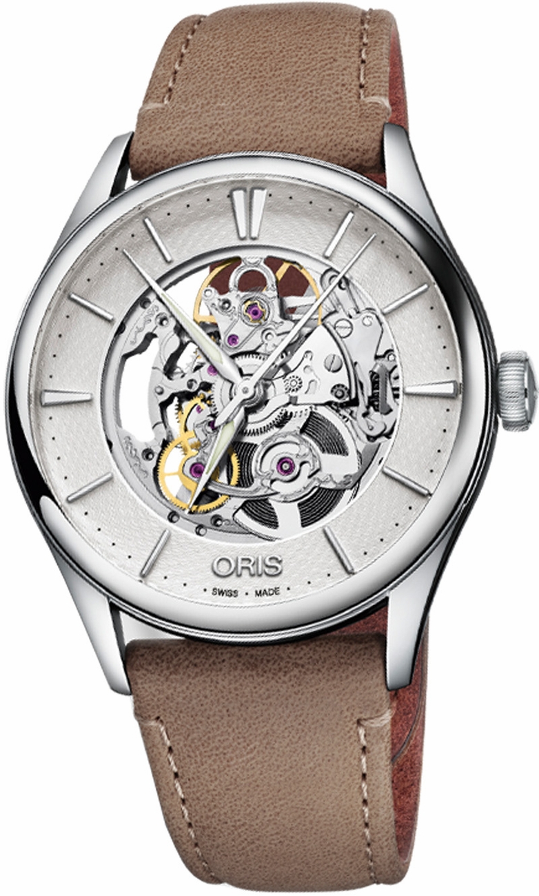 Oris Artelier Skeleton Beige Strap 73477214051LS