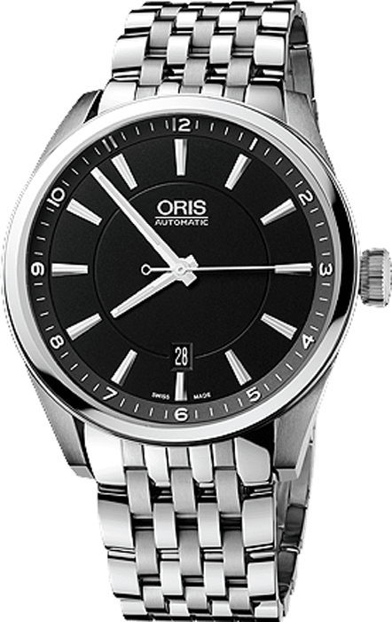 73376424054MB Oris Artix Date Watch for Men Black Dial Steel Case ...