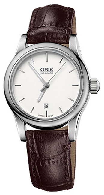 Brand New Oris Classic Date 56176504051LS Silver Dial Brown Strap ...