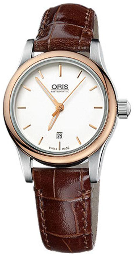 Brand New Oris Classic Date 56176504351LS Silver Dial Brown Strap ...