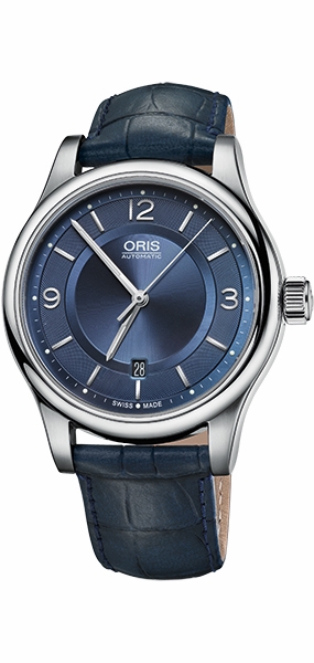 Oris Classic Date 73375944035LS Mens 42mm Blue Automatic Watch - BRAND NEW
