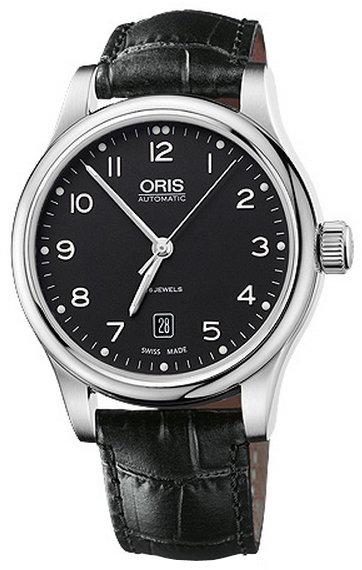 Brand New Oris Classic Date 73375944094LS Black Dial Black Strap ...