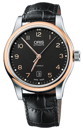 Brand New Oris Classic Date 73375944394LS Black Dial Black Strap ...