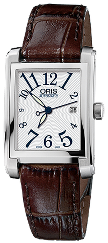 56176564061LS Oris Rectangular Dress Watch for Ladies Silver Dial Steel ...