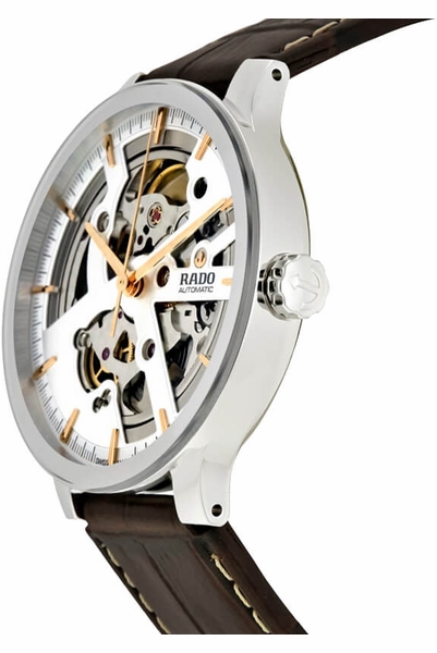 Rado Centrix Skeleton Dial Brown Leather 38mm Men's Watch R30179105