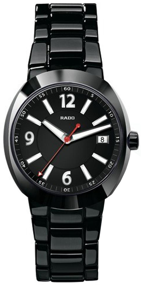 R15518152 L Rado D-Star Quartz Mens Black Dial Black Ceramic Watch