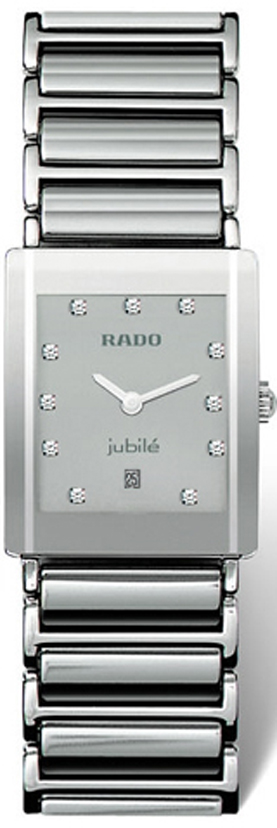 Rado Midsize Integral R20486752 Timepiece Silver Diamond Dial Platinum ...