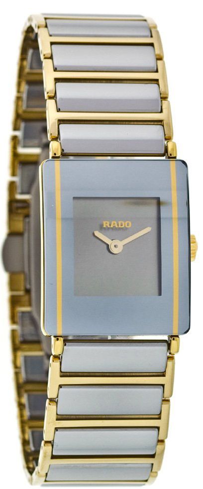 Rado Midsize Integral R20665152 Timepiece Silver Dial Platinum Tone ...