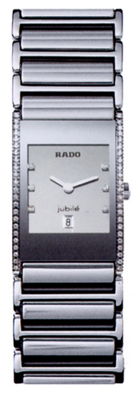 Rado Integral Midsize Quartz Watch Model R20732712 Silver Diamond Dial ...