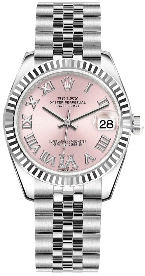 278274-0024 Rolex Datejust 31 Oystersteel and White Gold Womens Watch