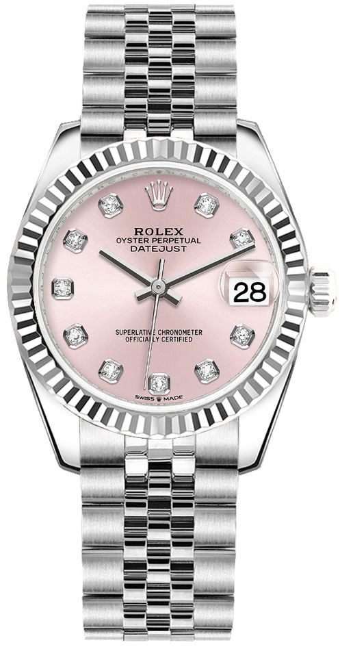 278274-0032 Rolex Datejust 31 Oystersteel and White Gold Womens Watch