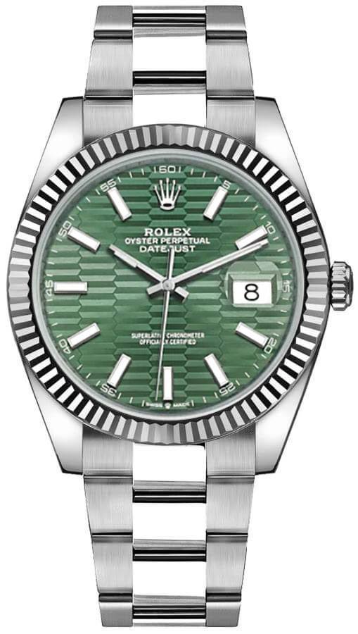 126334-0029 Rolex Datejust 41 Oystersteel and White Gold Mens Watch