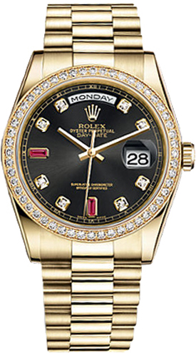 118348-BLKDRP Rolex Day-Date 36