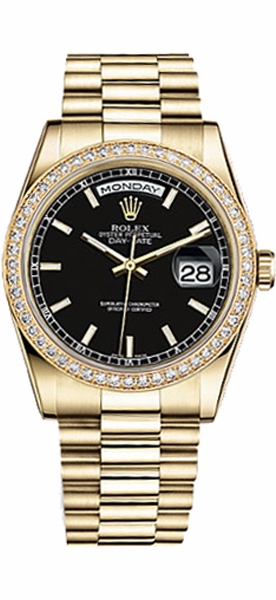 118348-BLKSP | Rolex Day-Date 36 | AuthenticWatches.com