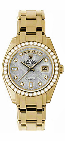 18948-SLVR Rolex Day-Date Silver Diamond Dial Mens Automatic Watch ...