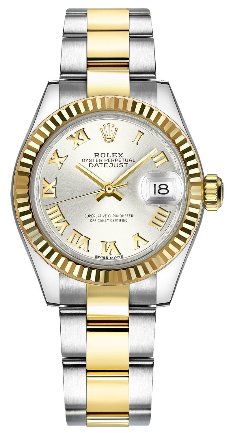 279173 Rolex Lady-Datejust Silver Roman Dial Watch