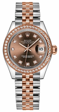 279381RBR Rolex Datejust 28 Chocolate Dial