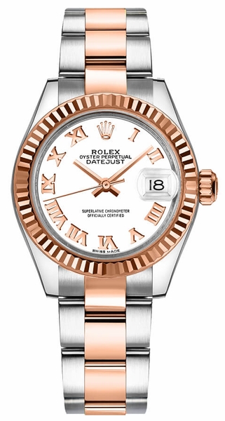 Rolex Datejust 28MM Rose Gold & Steel Watch 279171