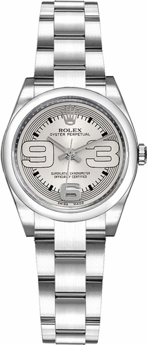 176200 Rolex Oyster Perpetual Automatic Steel Silver Dial Watch