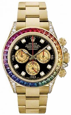 116598 Rolex Oyster Perpetual Cosmograph Daytona Gold Watch Rainbow ...