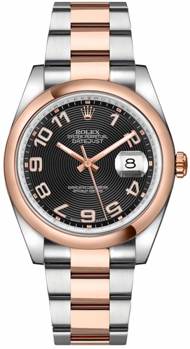 116201 Rolex Oyster Perpetual Datejust Two Tone Mens Watch