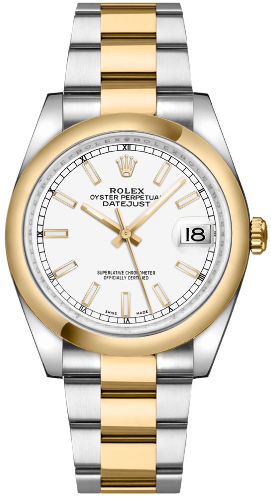 116203 Rolex Oyster Perpetual Datejust 36 Men's Automatic Two-Tone Watches