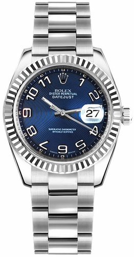 178274 Rolex Midsize Datejust Blue Watch