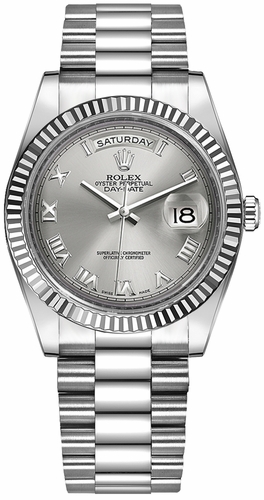 Rolex Day-Date 118239 Rhodium Roman Numeral Dial Watch