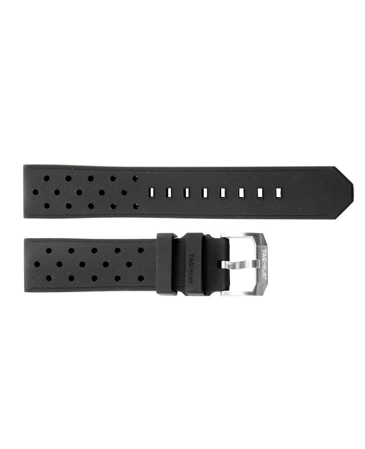 Buy Tag Heuer Formula 1 Perforated Black Rubber Strap BT0724 ...