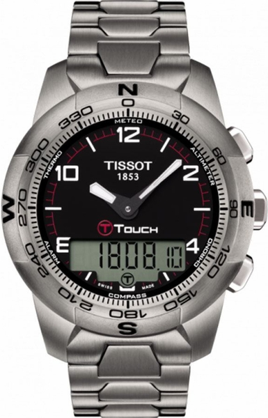 Titanium T-Touch II T047.420.44.057.00 Mens Black Dial Deployment