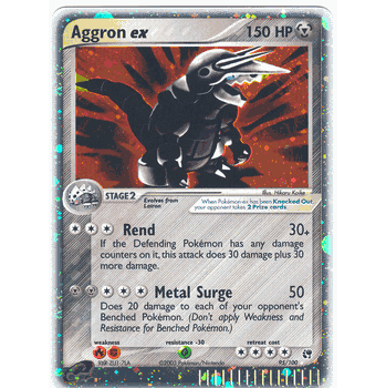 AGGRON EX Rare Holofoil EX Pokemon Sandstorm Card # 95