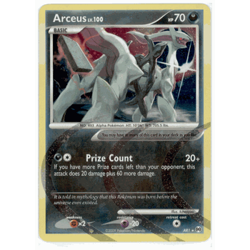 ARCEUS LV.100 Holofoil Rare Pokemon Arceus Card # AR1