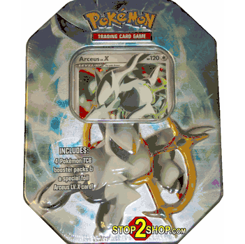 ARCEUS LV.X Pokemon TCG Collector's Tin with ARCEUS Lv.X Foil Card and ...