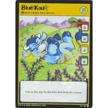 BLUE KAU Neopets TCG The Lost Desert Common Card # 71