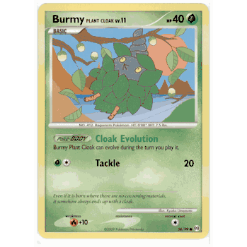 BURMY PLANT CLOAK LV.11 Common Pokemon Arceus Card # 56