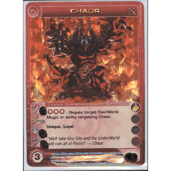 CHAOR Chaotic UR Foil Card & Code MAX STRENGTH STAT OF 100 Dawn of Perim