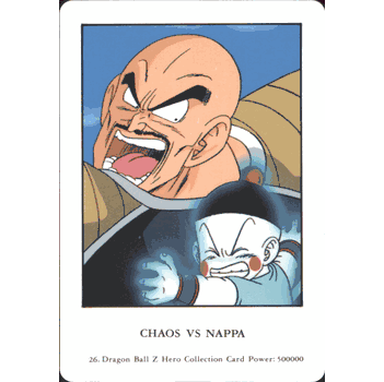 CHAOS VS NAPPA DragonBall Z Hero Collection Series 1 Card # 26