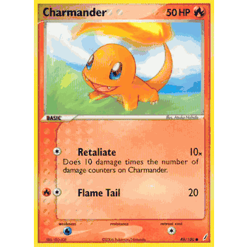CHARMANDER Common Pokemon EX Crystal Guardians Card # 48