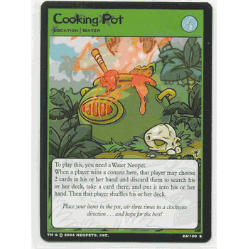 COOKING POT Neopets TCG Mystery Island Rare Card # 24