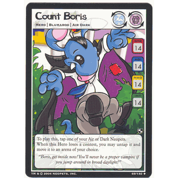 COUNT BORIS Neopets TCG Battle of Meridell Uncommon Card # 69