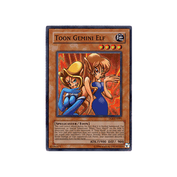 DL6 - 001 Toon Gemini Elf Super Rare Holofoil Yugioh Card