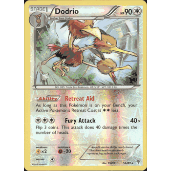 DODRIO Pokemon GENERATIONS Rare Reverse Holo Card # 56/83