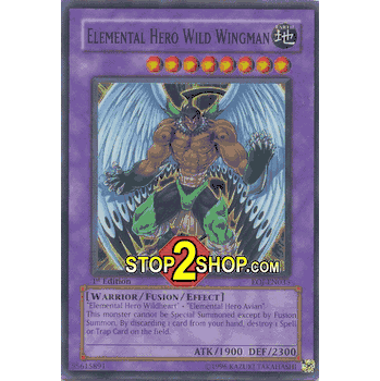 EOJ - 035 Elemental Hero Wild Wingman YuGiOh Super Rare Holofoil Card