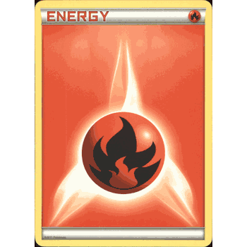 FIRE ENERGY Pokemon Red Basic Energy Card