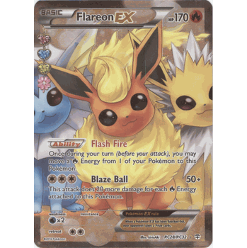 FLAREON EX Pokemon GENERATIONS Radiant Collection Full Art Ultra Rare ...
