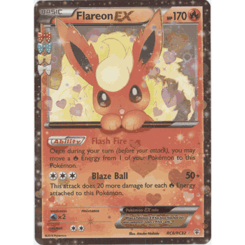 FLAREON EX Pokemon GENERATIONS Radiant Collection Ultra Rare Card # RC6 ...