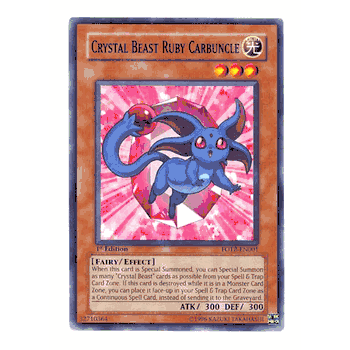 FOTB-EN001 Crystal Beast Ruby Carbuncle Yugioh! Force of the Breaker Yu ...