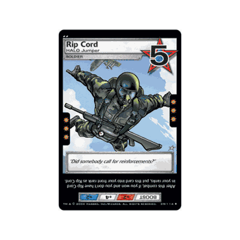 G.I. Joe TCG Card # 39 Rip Cord HALO Jumper Rare Card