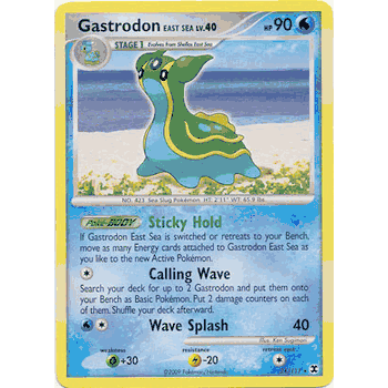 GASTRODON EAST SEA Pokemon Platinum Rising Rivals Rare Card # 21